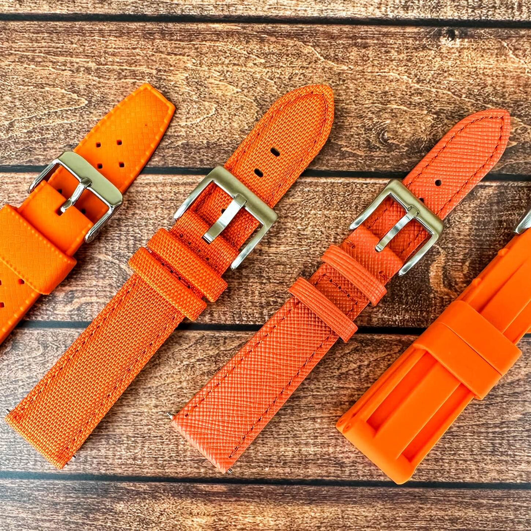 Orange Watch Straps Replacement Watch Bands - Free UK P&P