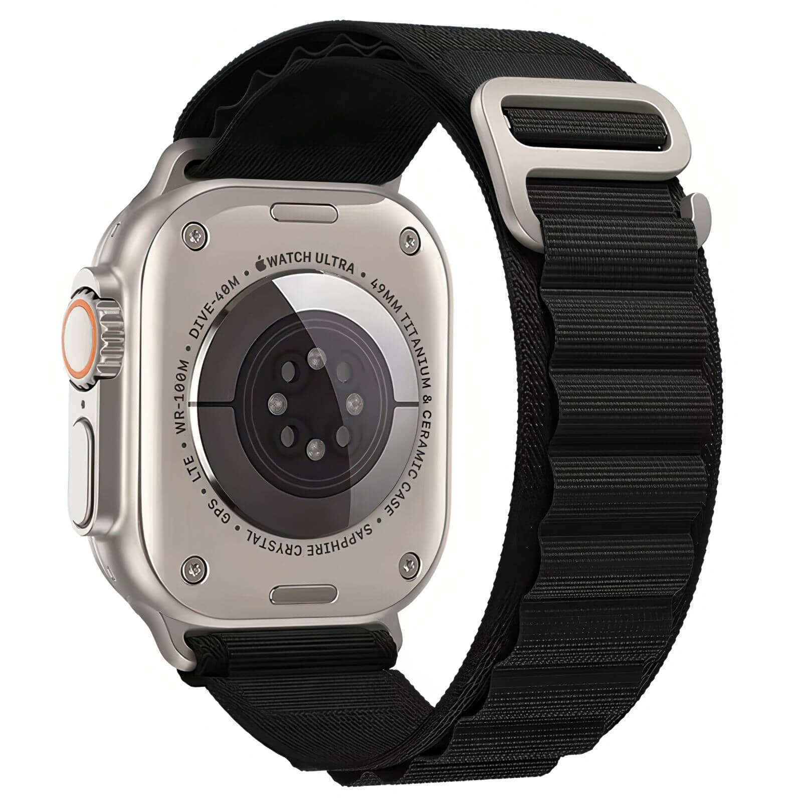 Alpine Style Loop Watch Strap For Apple Watch - Black