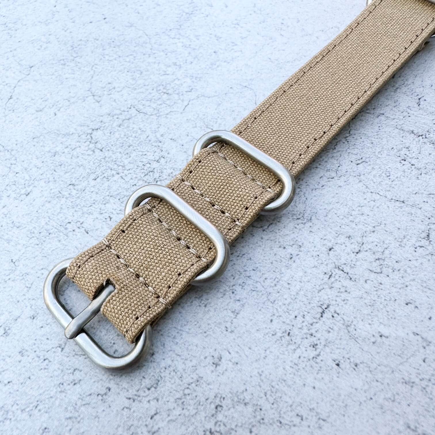 Canvas NATO Military Watch Strap - Beige