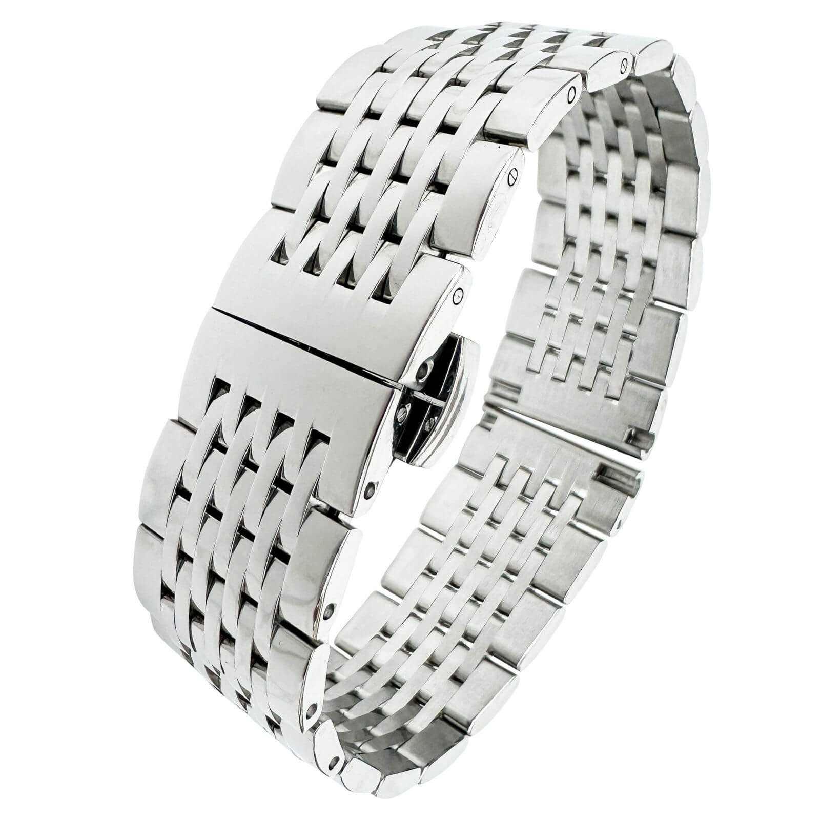 Classic 9 Row Stainless Steel Butterfly Clasp Watch Strap – The Thrifty ...