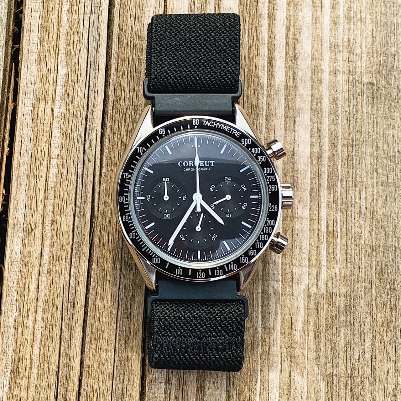 Elastic Solo Loop Quick Release Watch Strap - Black