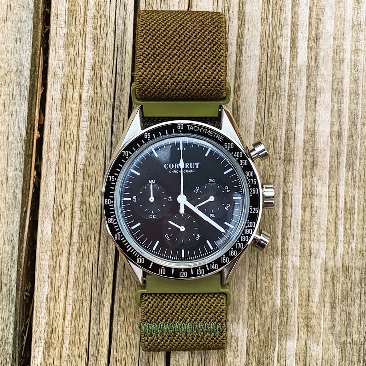 Elastic Solo Loop Quick Release Watch Strap - Green