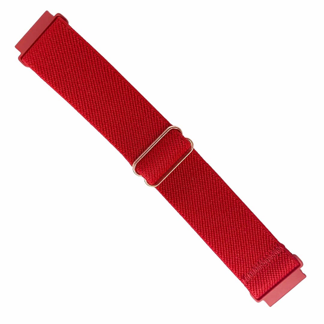 Elastic Solo Loop Quick Release Watch Strap - Raspberry Red