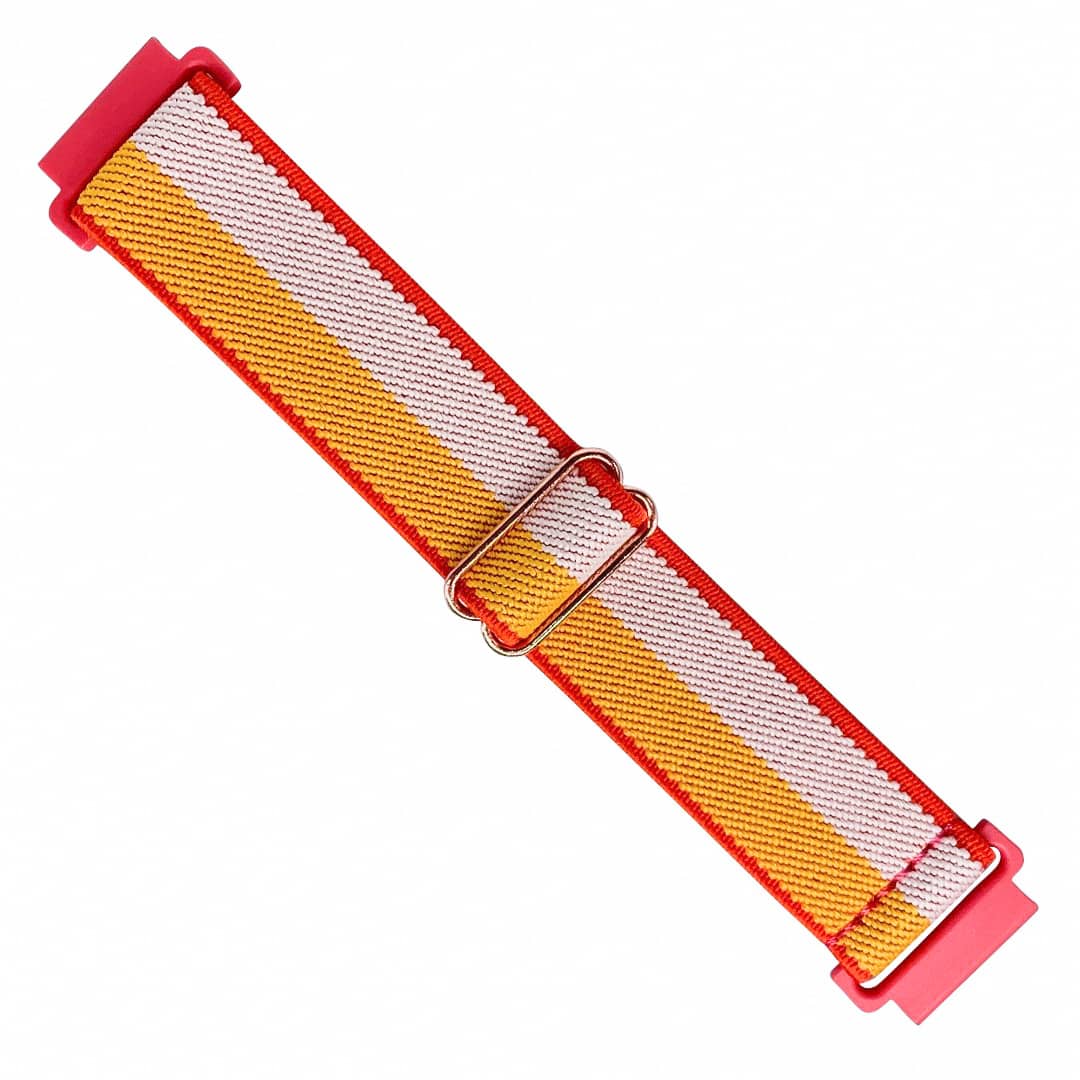 Elastic Loop Quick Release Watch Strap - Yellow / Beige