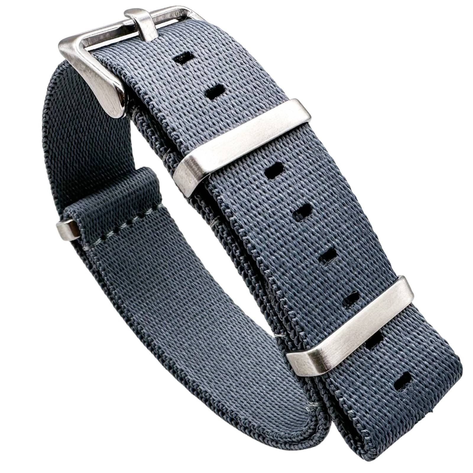 Herringbone NATO Military Watch Strap - Grey – The Thrifty Gentleman