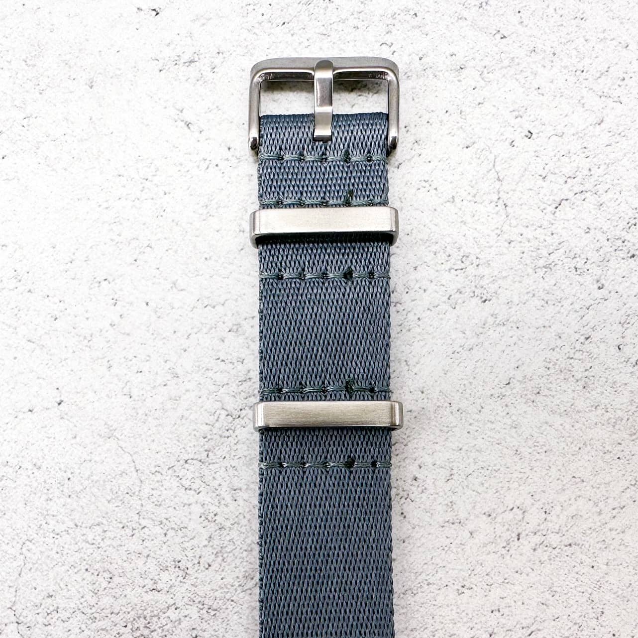 Herringbone NATO Military Watch Strap - Grey