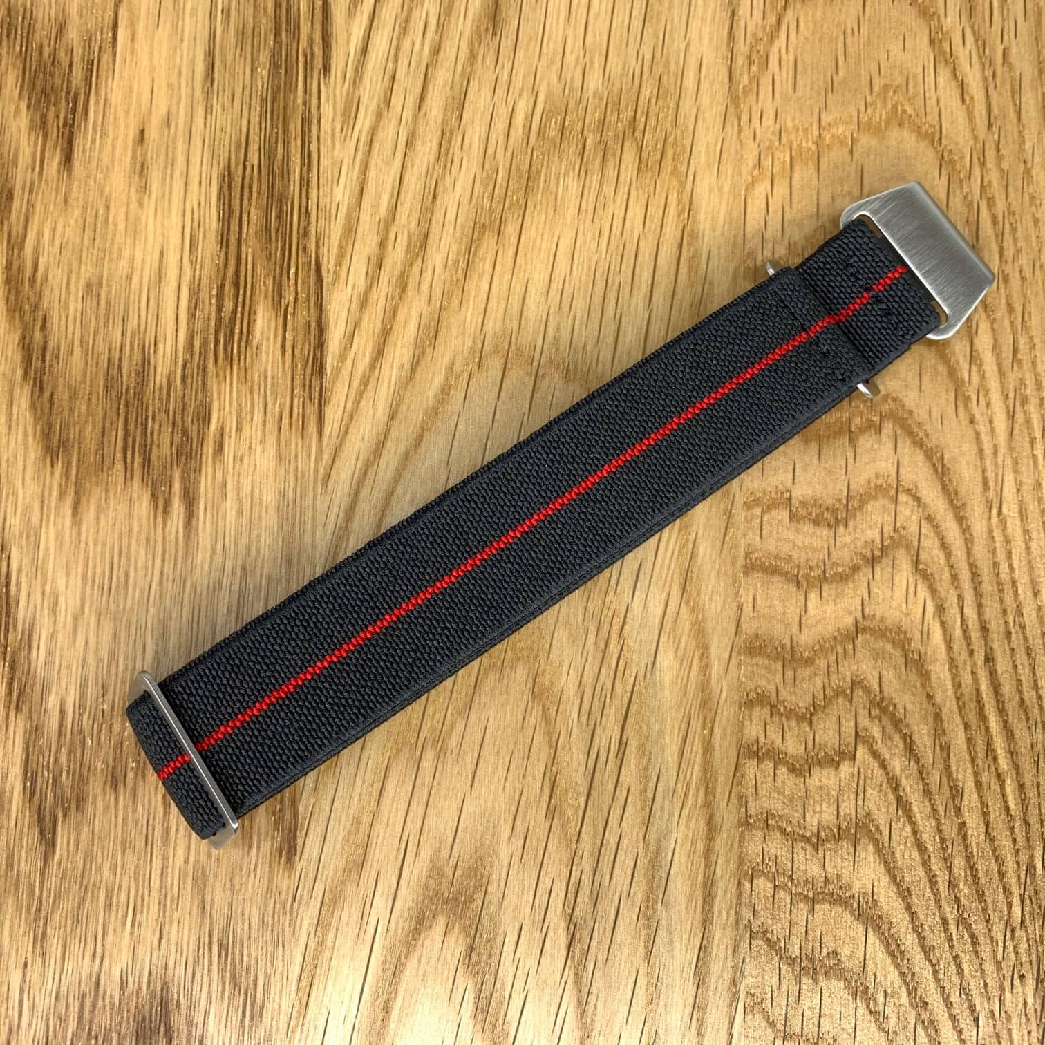 Marine Nationale Military Watch Strap - Black / Red