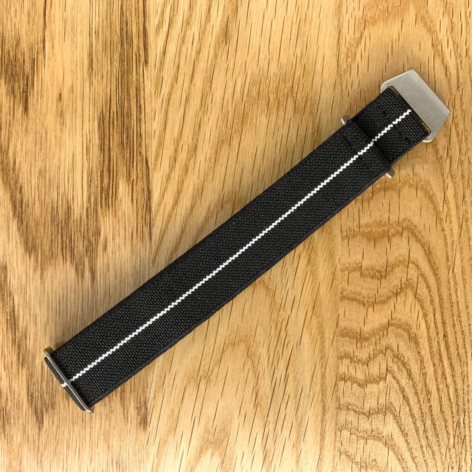 Marine Nationale Military Watch Strap - Black / White