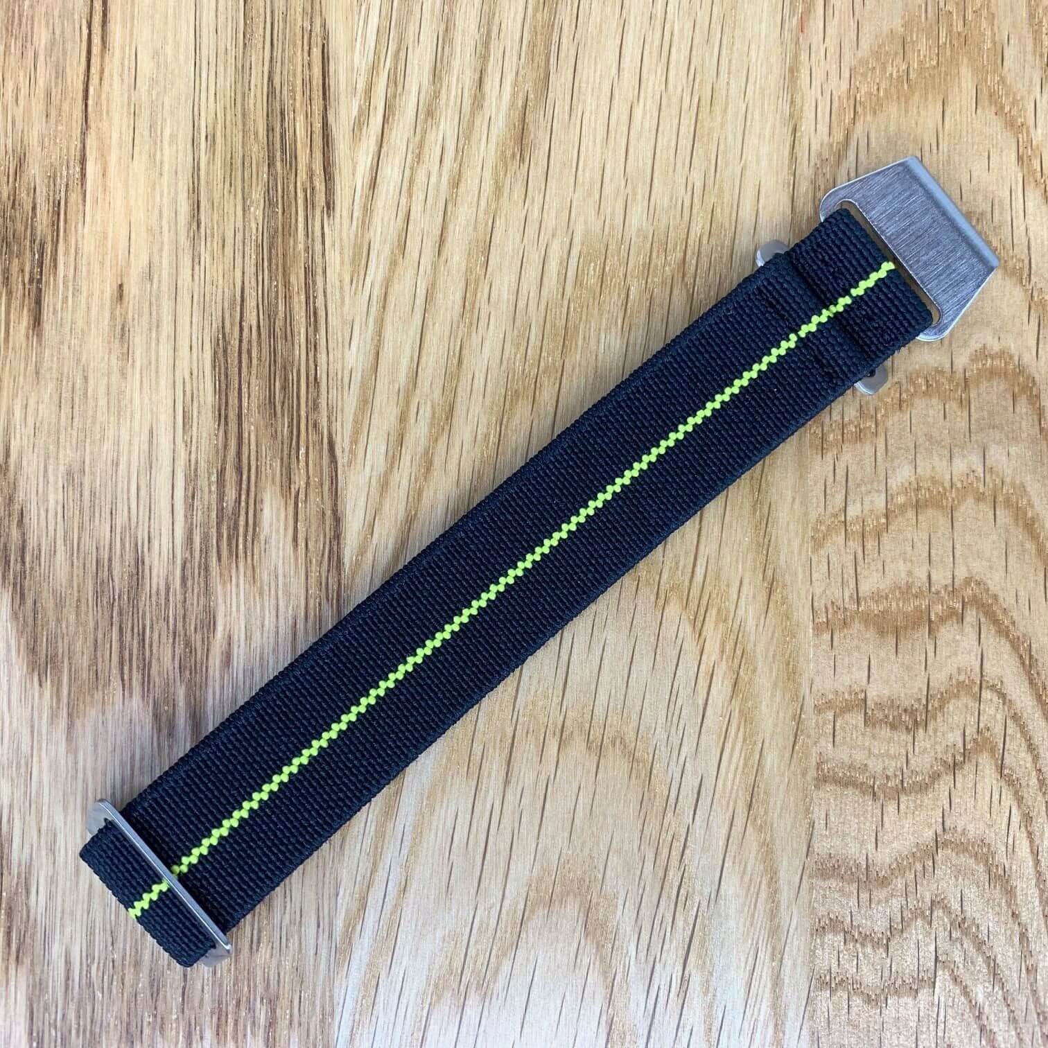 Marine Nationale Military Watch Strap - Black / Yellow