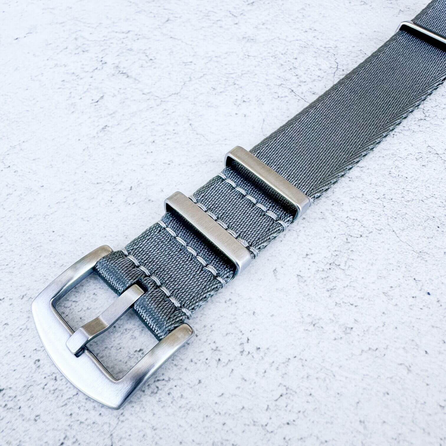 Seatbelt NATO Watch Strap - Grey | Military Watch Bands