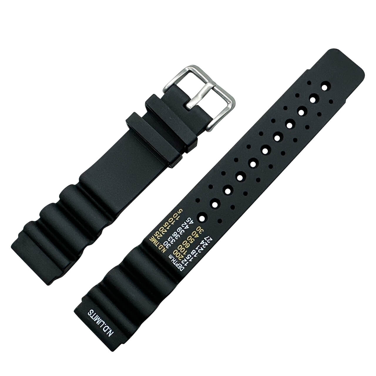 ND Limits Watch Strap - Black | Silicone Dive Watch Bands – The Thrifty ...