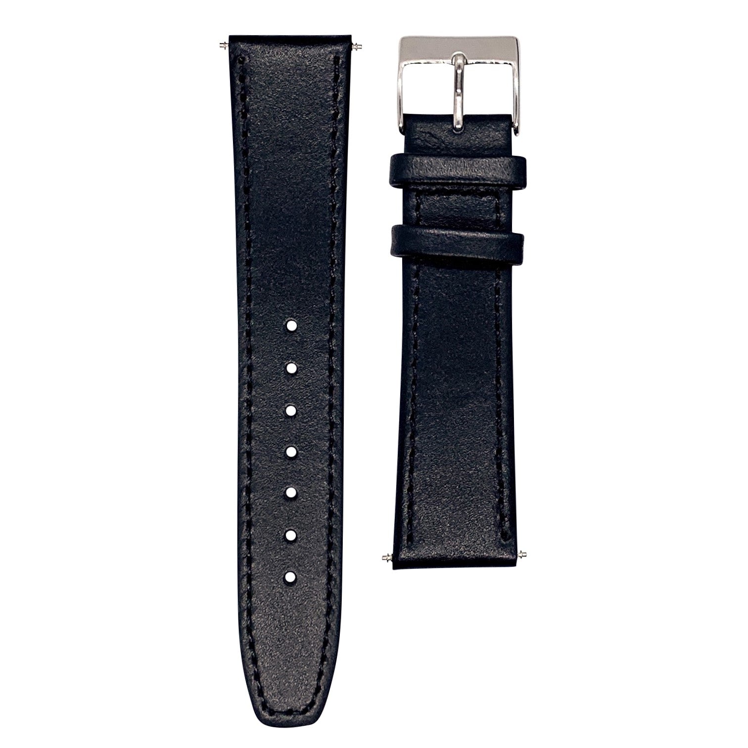 Super Soft Calfskin Genuine Leather Watch Strap - Black – The Thrifty ...