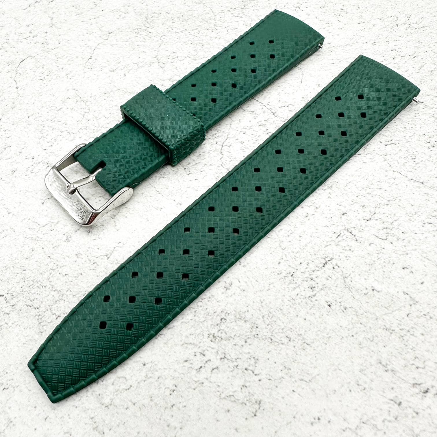Tropical Silicone Watch Strap - Green | Quick Release Bands