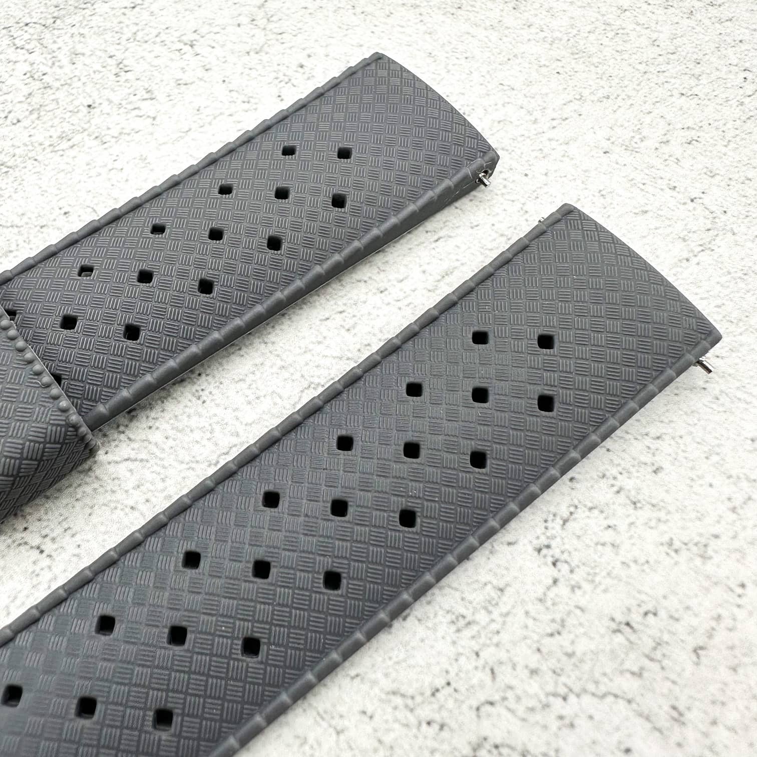 Tropical Silicone Watch Strap - Grey | Quick Release Bands