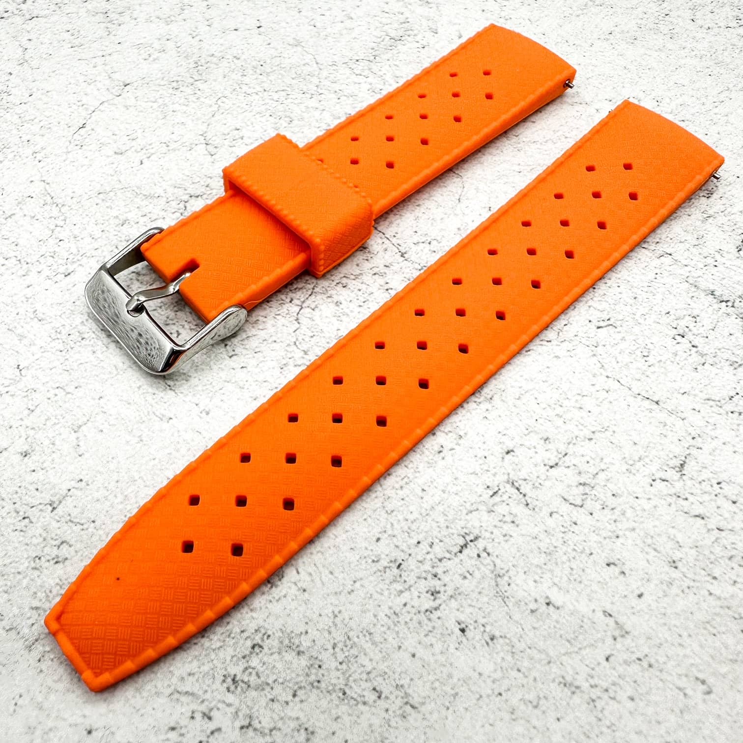 Tropical Silicone Quick Release Watch Strap - Orange
