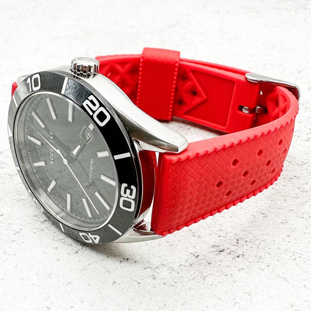 Tropical Silicone Watch Strap - Red | Quick Release Bands