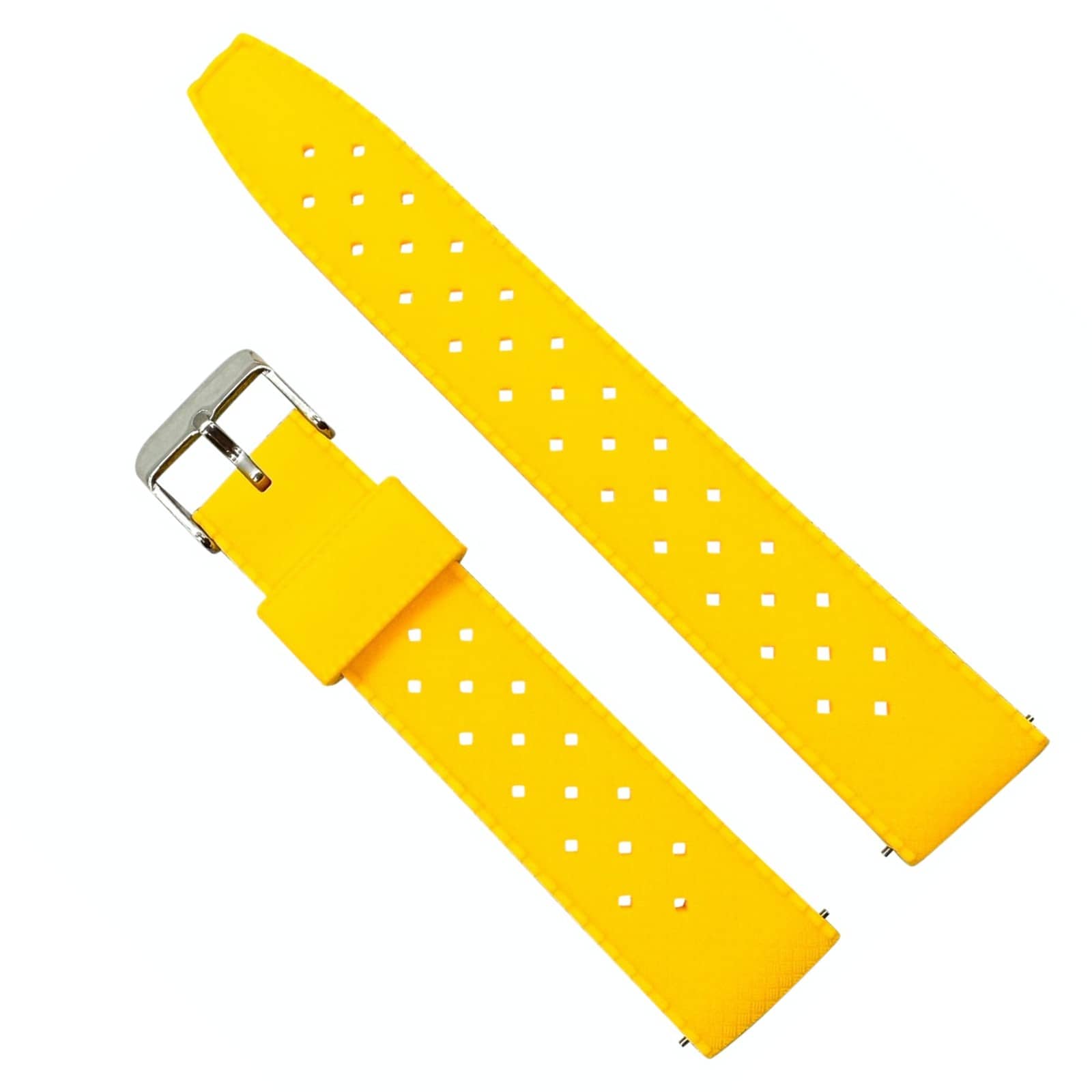 Tropical Silicone Quick Release Watch Strap - Yellow