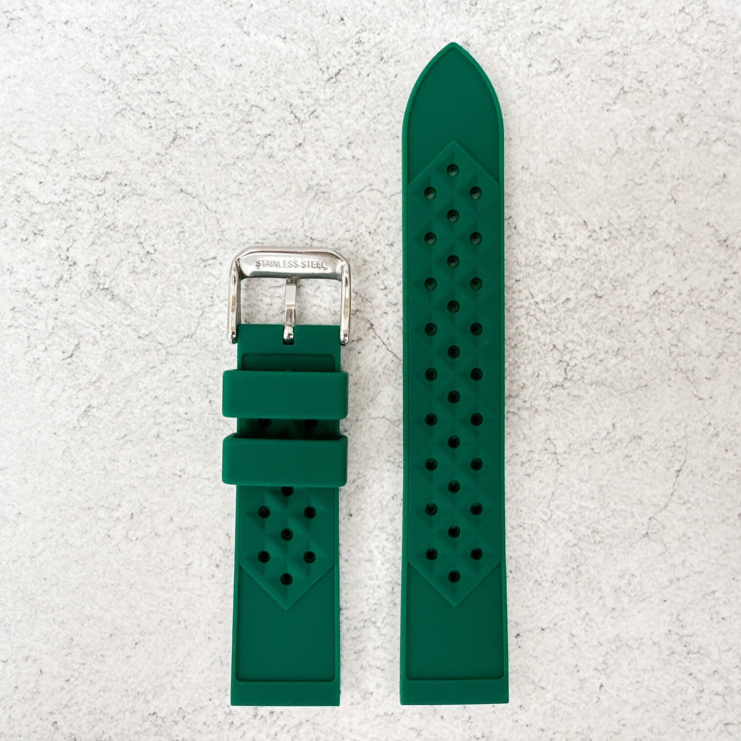 Tropical Silicone Watch Strap - Green | Dive Watch Bands