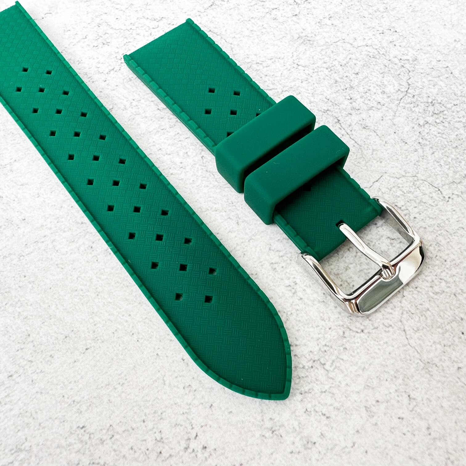 Tropical Silicone Watch Strap - Green | Dive Watch Bands