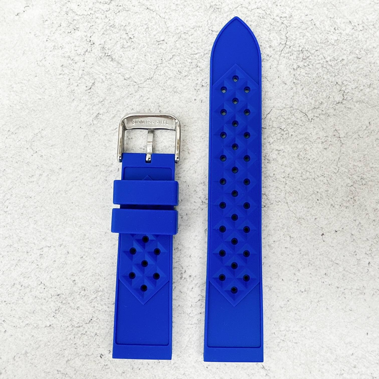 Tropical Silicone Watch Strap - Royal Blue | Dive Bands