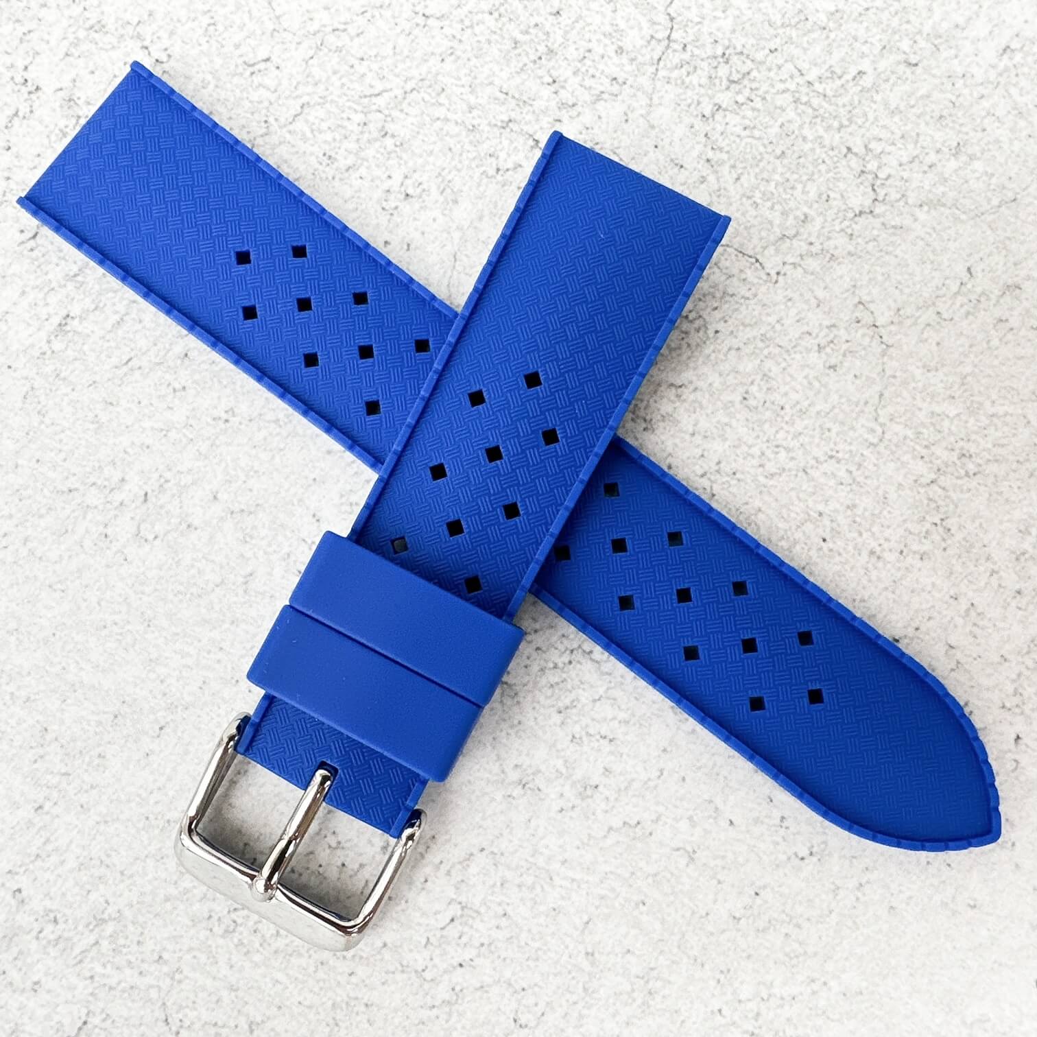 Tropical Silicone Watch Strap - Royal Blue | Dive Bands