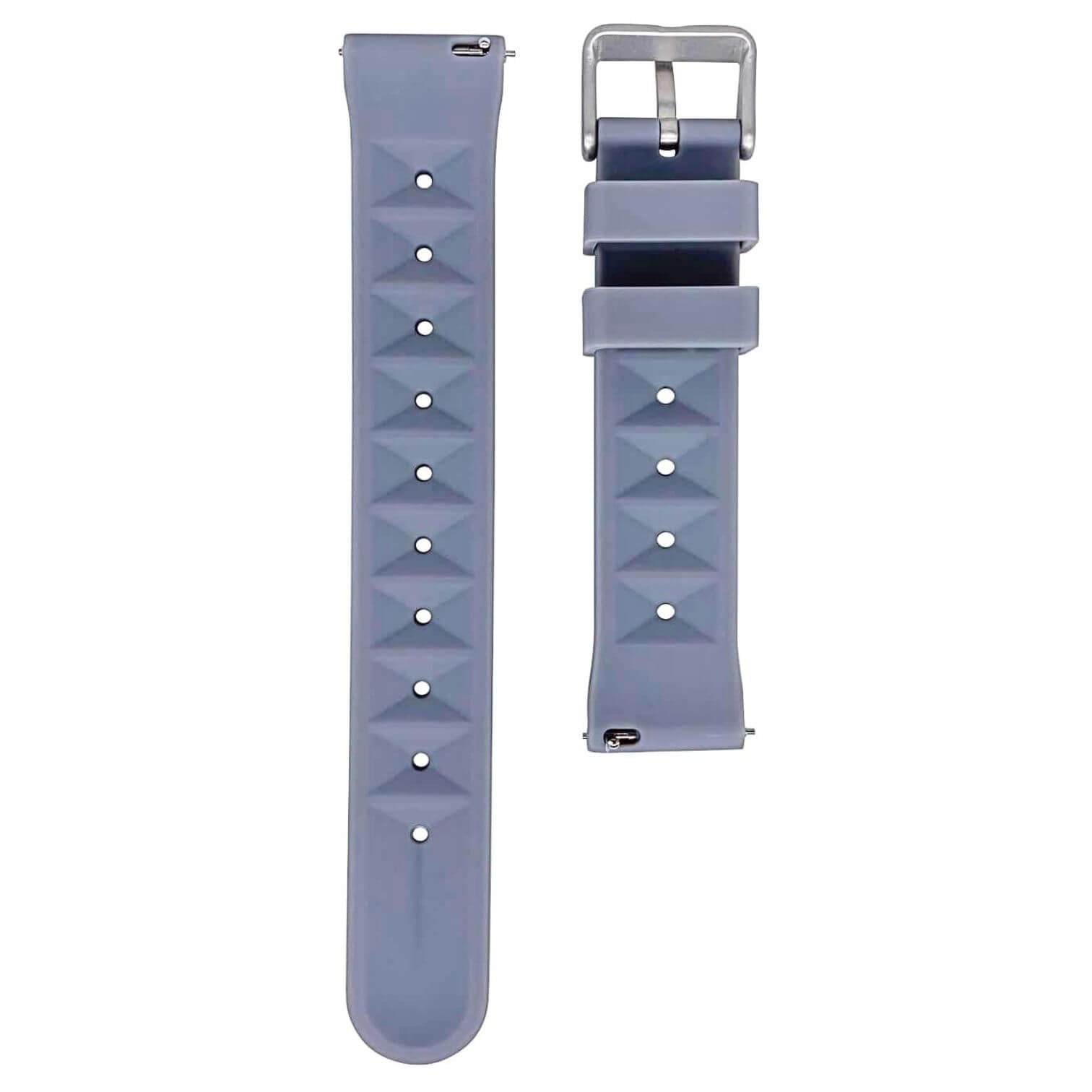 Waffle Silicone Watch Strap - Grey | Dive Watch Bands