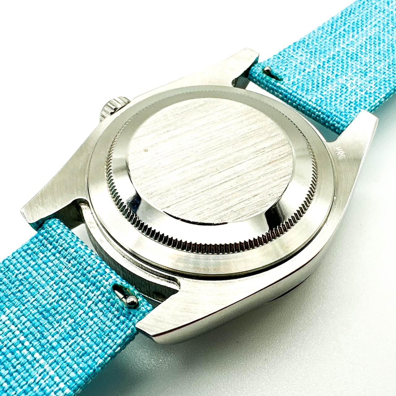 Woven Nylon Fabric Quick Release Watch Strap - Light Blue