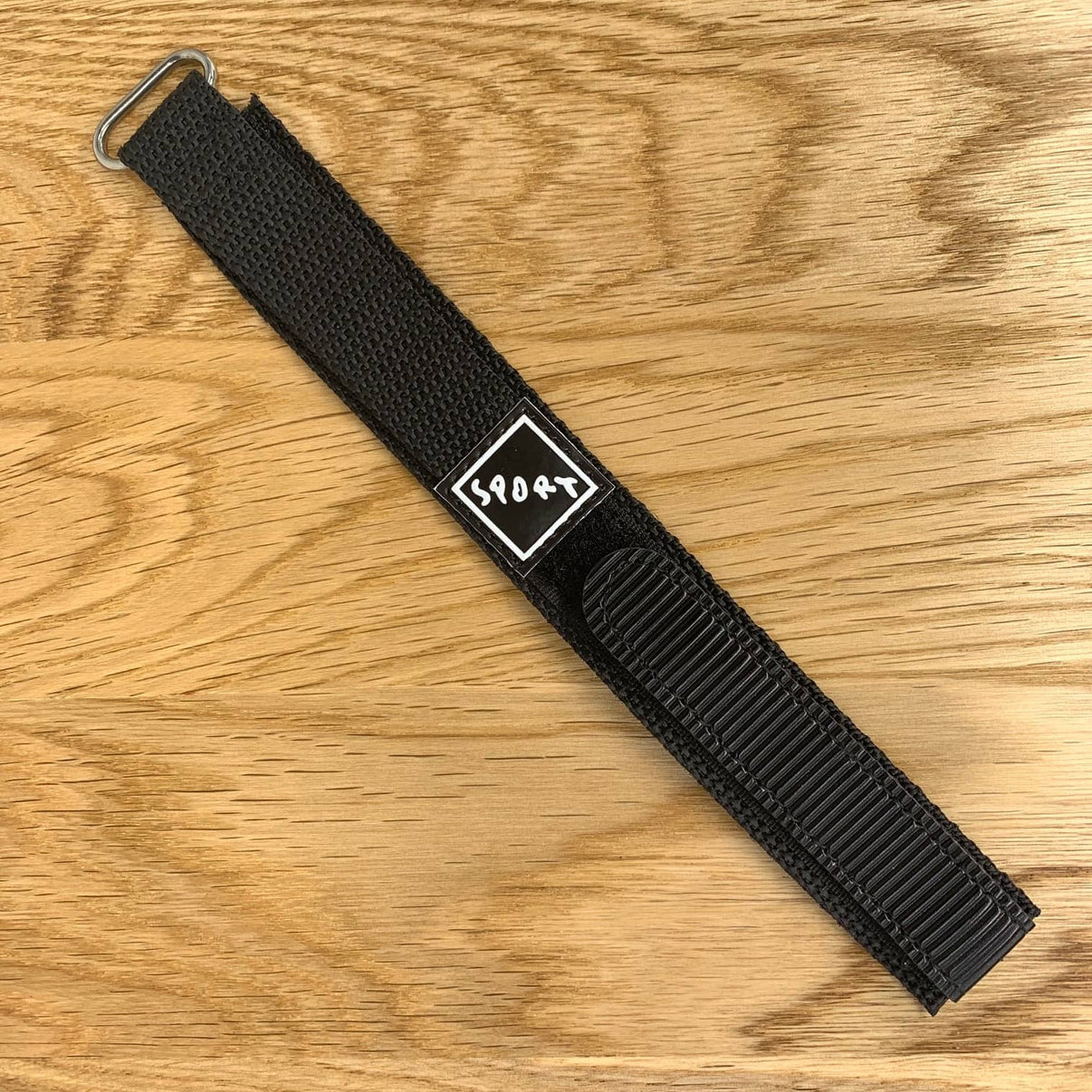Hook & Loop Wrap Around Watch Strap - Black